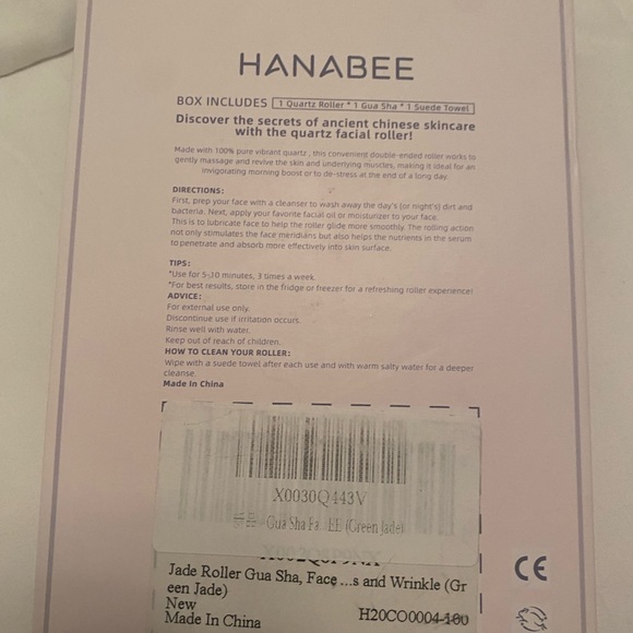 Hanabee | Skincare | Brand New Hanabee Authentic Jade Face Roller And Gua Sha With Sample Face ...